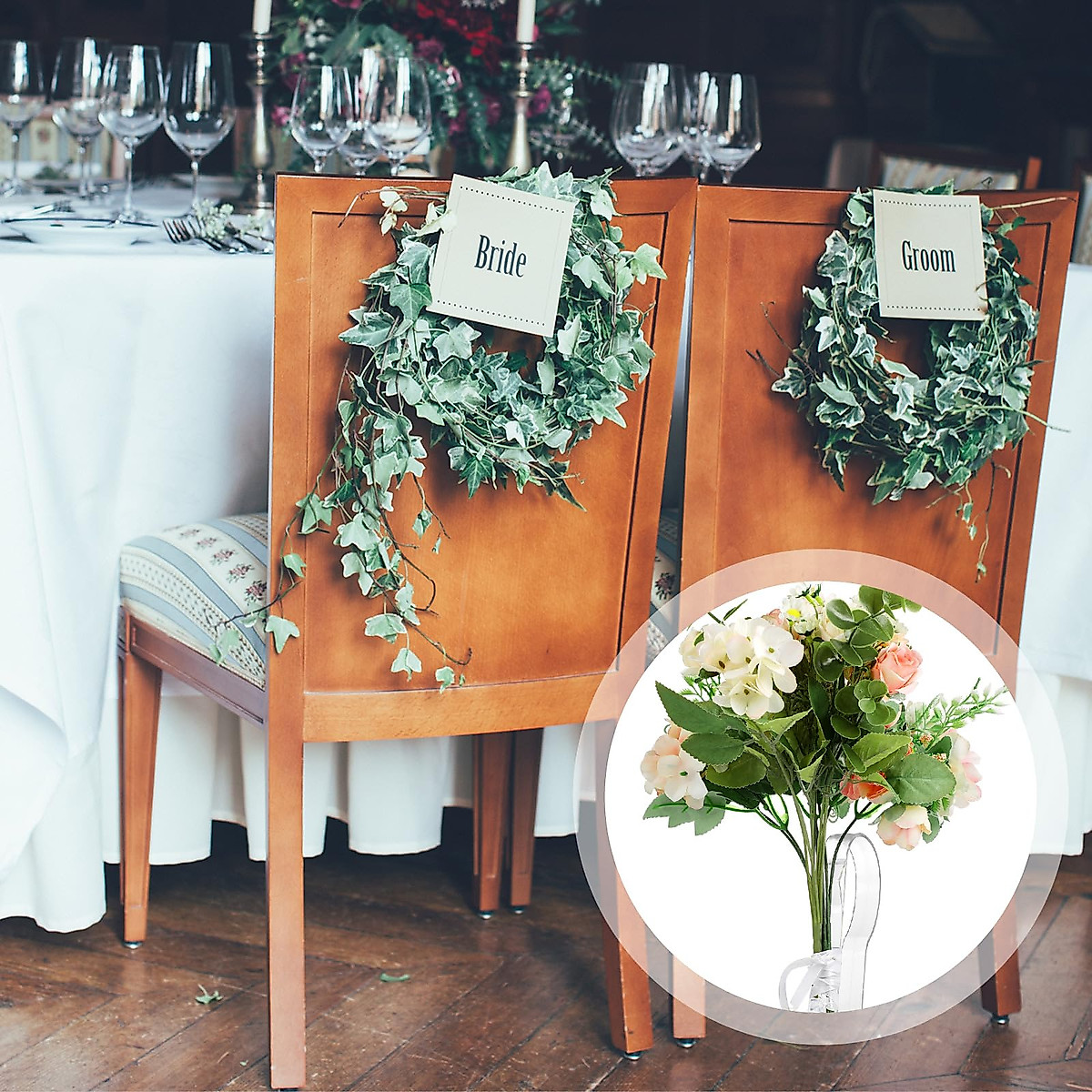 Vercraft 24 Pcs Wedding Church Pew Clips Bulk Heavy Duty Plastic Hooks Clear Chair Wreath Hanger Pew Flower Holders for Wedding Ceremony Church Aisle Chair Table Bow Garland Decorations