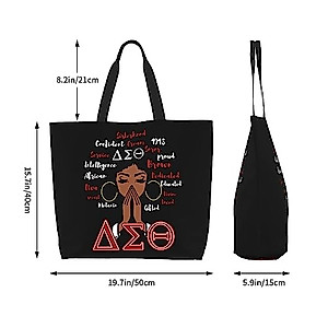 Women Reusable Tote Bag Shoulder Bag Sorority Gift For Women Men Travel Bag Reusable Grocery Bags Foldable Shopping Bag