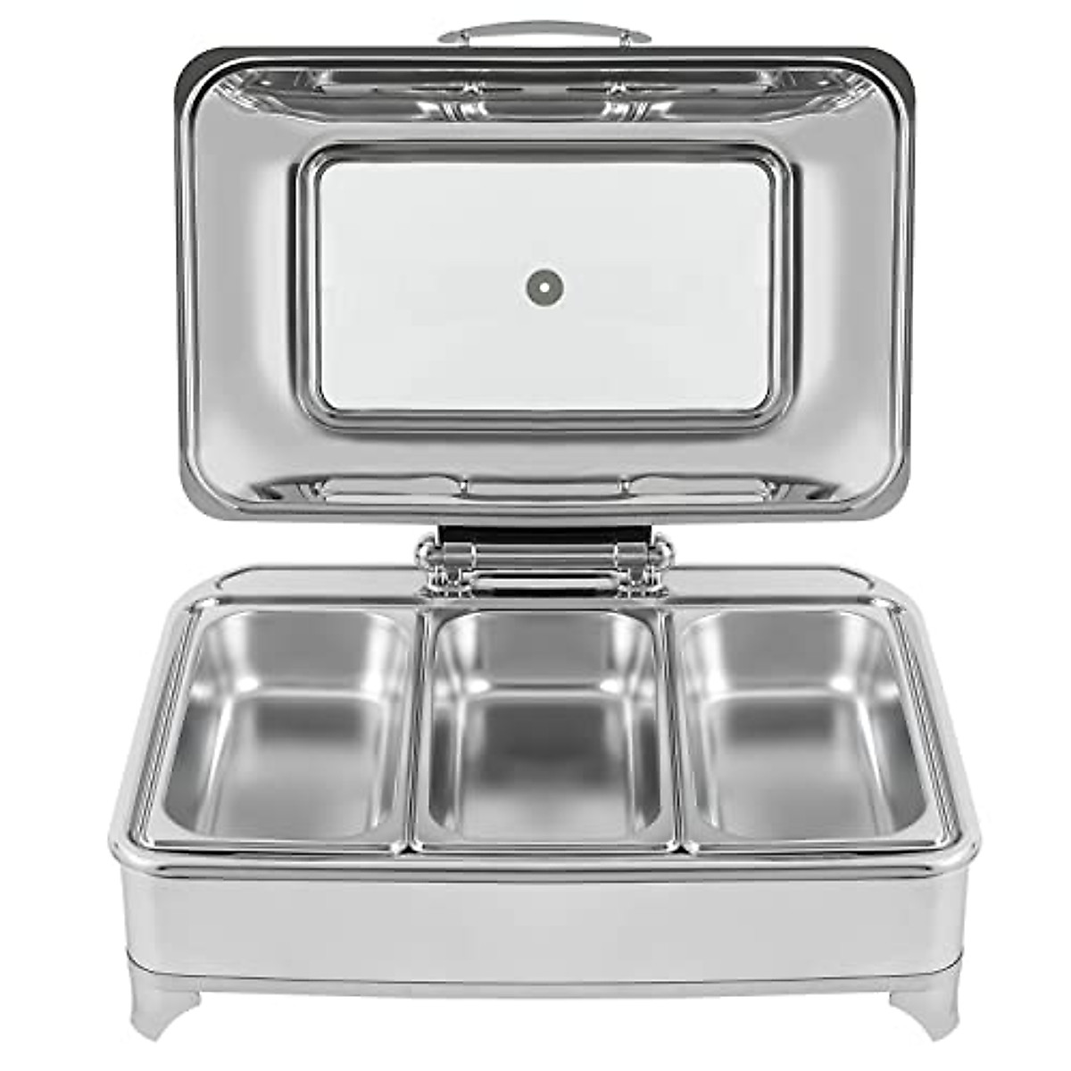 NeNchengLi Electric Chafing Dish Buffet Set 9L, Buffet Server And Warming Tray, Stainless Steel Electric Catering Food Warmer Rectangular Chafer, Party Catering Tray W/Lid