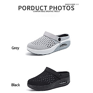 Hunonu Women Orthopedic Shoes for Diabetics Slide Sandals for Diabetic Edema Plantar Fasciitis ​Arthritis Swollen Fee Air Cushion Slip On Sandals