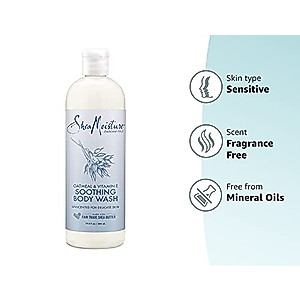 SheaMoisture Soothing Body Wash for Delicate Skin Oatmeal and Vitamin E Cruelty Free Skin Care, Made with Fair Trade Shea Butter 19.8 oz