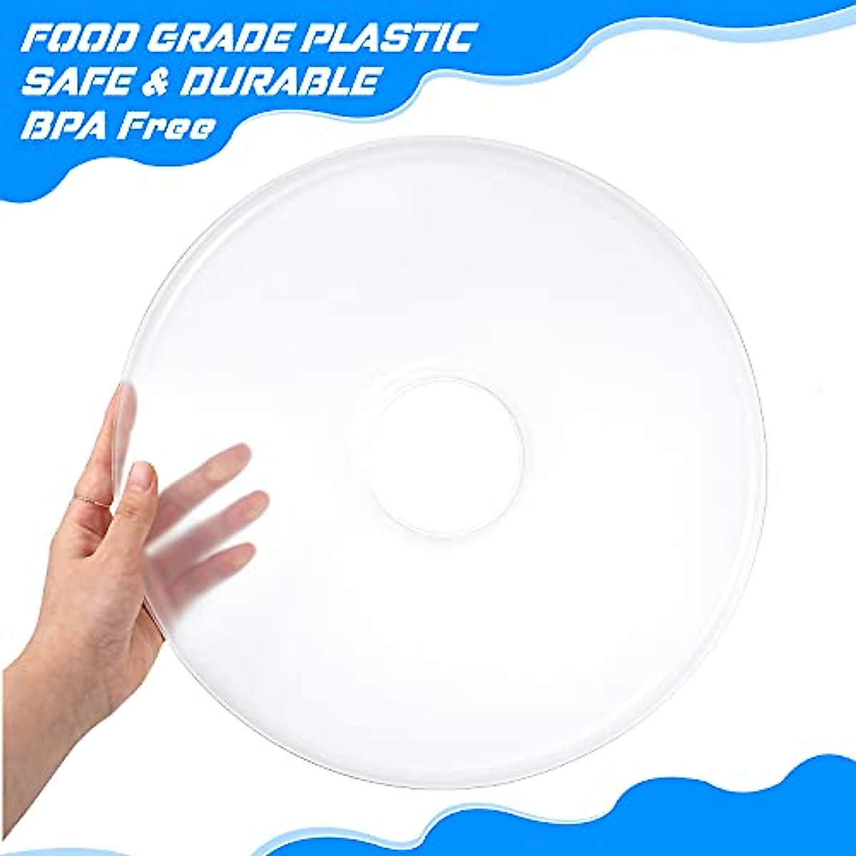 Fruit Roll Dehydrator Sheets Round Food Grade Plastic Fruit Roll Sheets White Fruit Roll Dried Fruit Leather Meat Beef Christmas Birthday Party Home Kitchen Bakery Use, 12.2 Inch (4 Pieces)