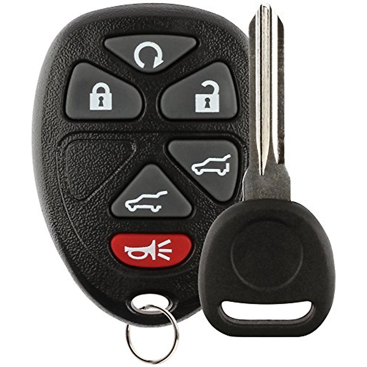 Discount Keyless Replacement Key Fob Car Remote and Uncut Transponder Key Compatible with OUC60270, 15913427, ID 46