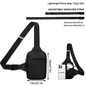 Mini Sling Bag for Men Women Small Crossbody Shoulder Backpack Fanny Packs Personal Pocket Bag Casual Phone Chest Bag