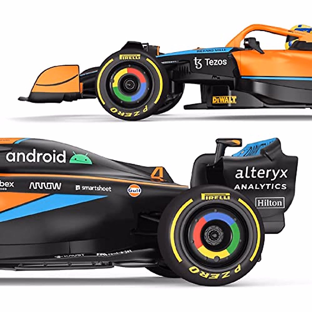 Xiangtat 1/12 1/18 Remote Control 2022 F1 MCL36#4 Lando Norris Formula Racing Drift RC Car Toy Model Collection Gift Remote Control Vehicle Toys (1/12 F1 MCL36#4)