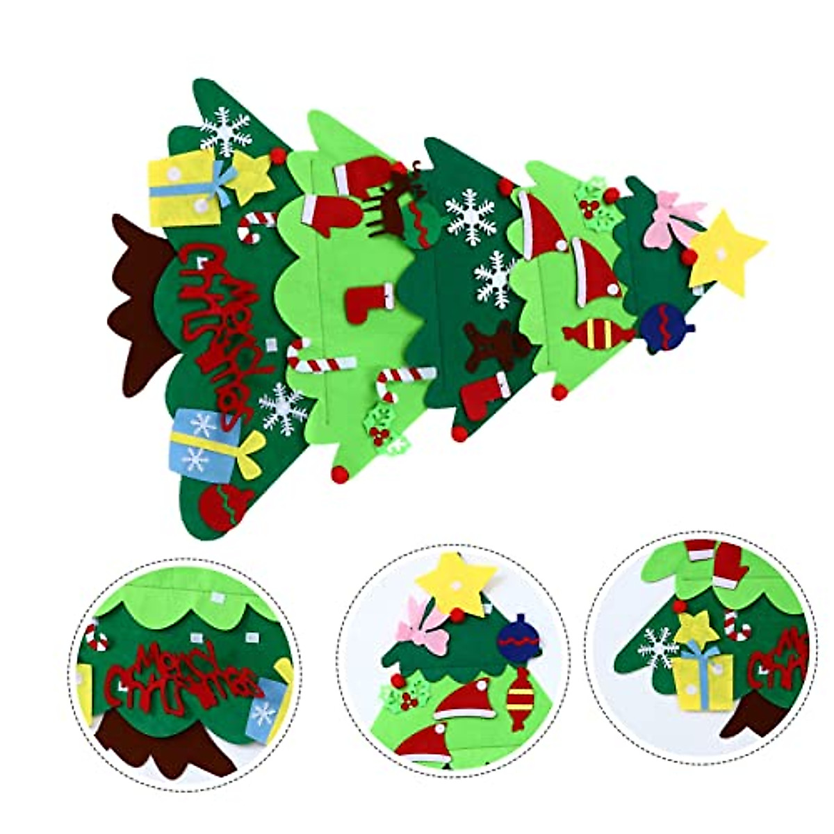 SAFIGLE 1pc DIY Christmas Tree Baby Educational Home Decoration Wall Sticker Decor Baby Christmas Nativity Ornaments for Kids Christmas Tree Hanging Christmas Tree Decor DIY Prop