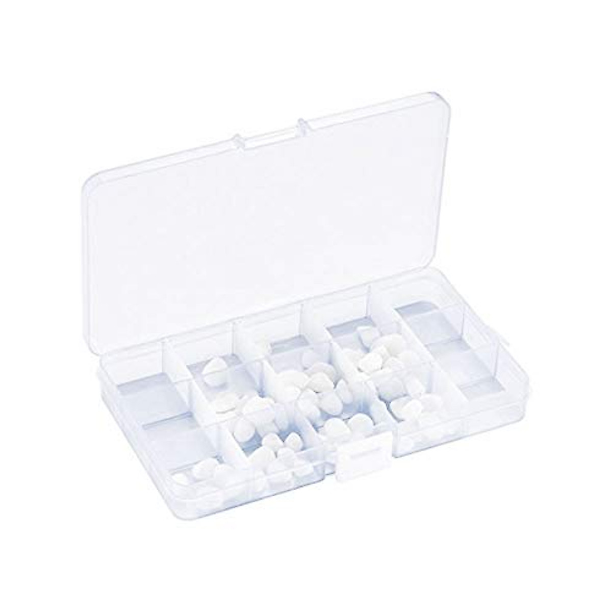 ETSAMOR 5pcs Plastic Jewelry Box 4 Colors Adjustable Divider Removable Grid Compartment Jewelry Earring Tool Containers for Small Accessories