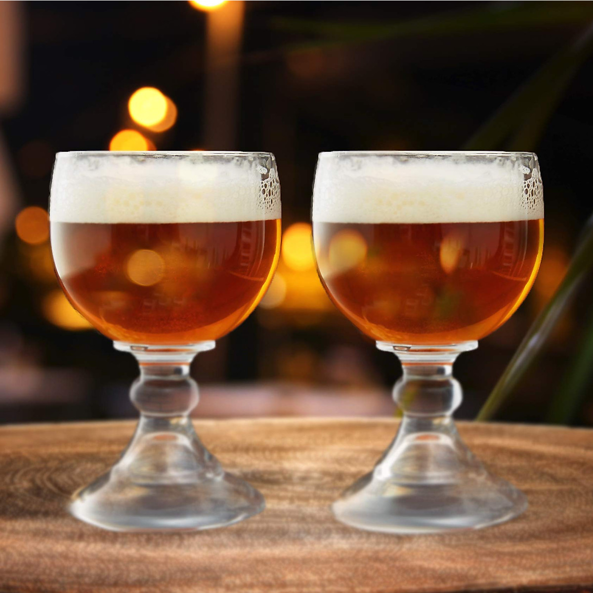 Amehla Schooner Beer Glasses Set - 21-ounce Large Margarita Glass, Big Goblet Style Beer Glass for Coronarita, Fish Bowl Glasses for Drinks or Shrimp Cocktail - Set of 4