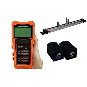 CNYST Liquid Flow Meter Ultrasonic Flowmeter with High Temperature Medium Transducer TM-1-HT and HM-HT Medium Bracket for Pipe Diameter DN50 to 300mm Max Liquid Temperature 160 Degrees Celsius