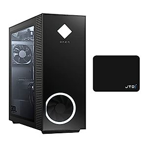 OMEN 30L Gaming Desktop, AMD Ryzen 7 5800X, 8GB NVIDIA GeForce RTX 3060 Ti, 32GB DDR4 RAM, 1TB PCIe SSD, 2TB HDD, WiFi, Bluetooth, 750 Watts, Windows 10 Home, JTD Mouse Pad