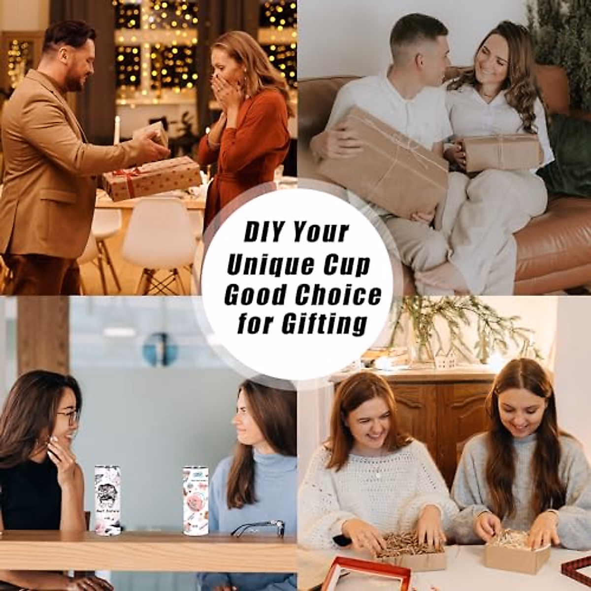 Tswofia 20 oz Stainless Steel Insulated Straight Sublimation Tumblers, 24 Pack, White, Skinny, Modern, Reusable, Perfect for Home and Travel