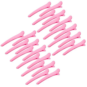 24 PCS YISSION 3.1 Inch Pink Matte Alligator Hair Clips Barrettes No Crease Duck Billed Clips - Hair Styling Accessories for Women and Girls