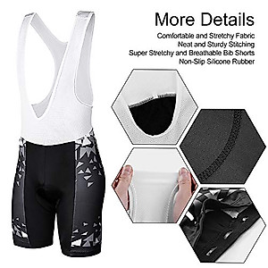 INBIKE Men Cycling Jersey Set Short Sleeve Breathable Bike Shirt with Padded Shorts Bib Shorts
