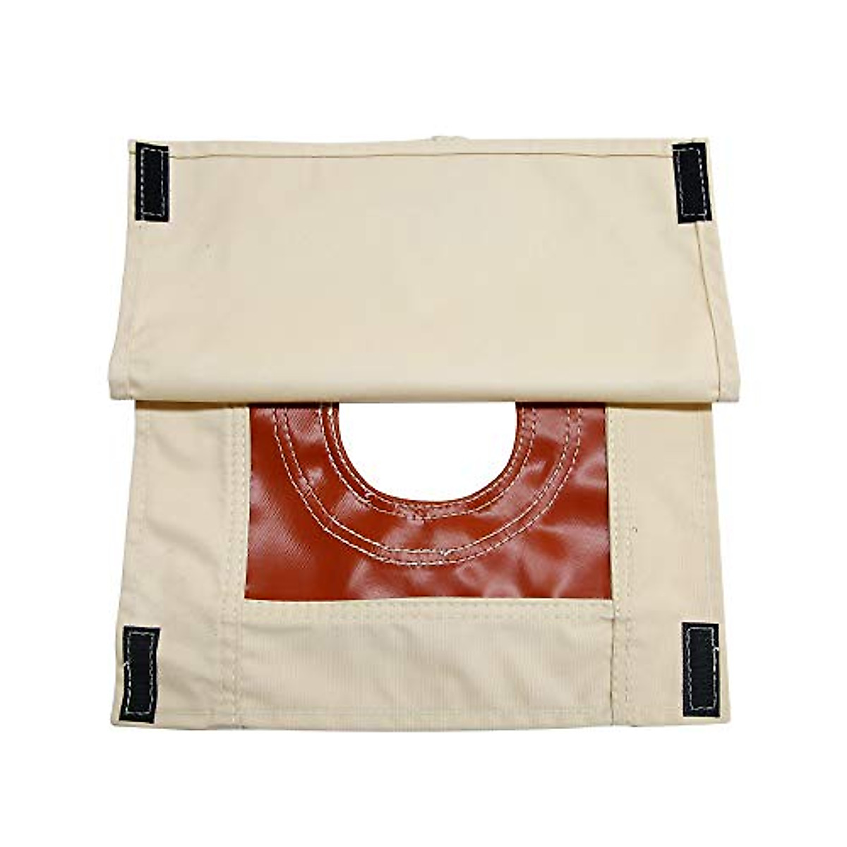 UNISTRENGH Fire-Resistant Stove Jack Hole Accessory with Flap Covered for 4 Seasons Cotton Canvas Camping Bell Tent (6 inch)