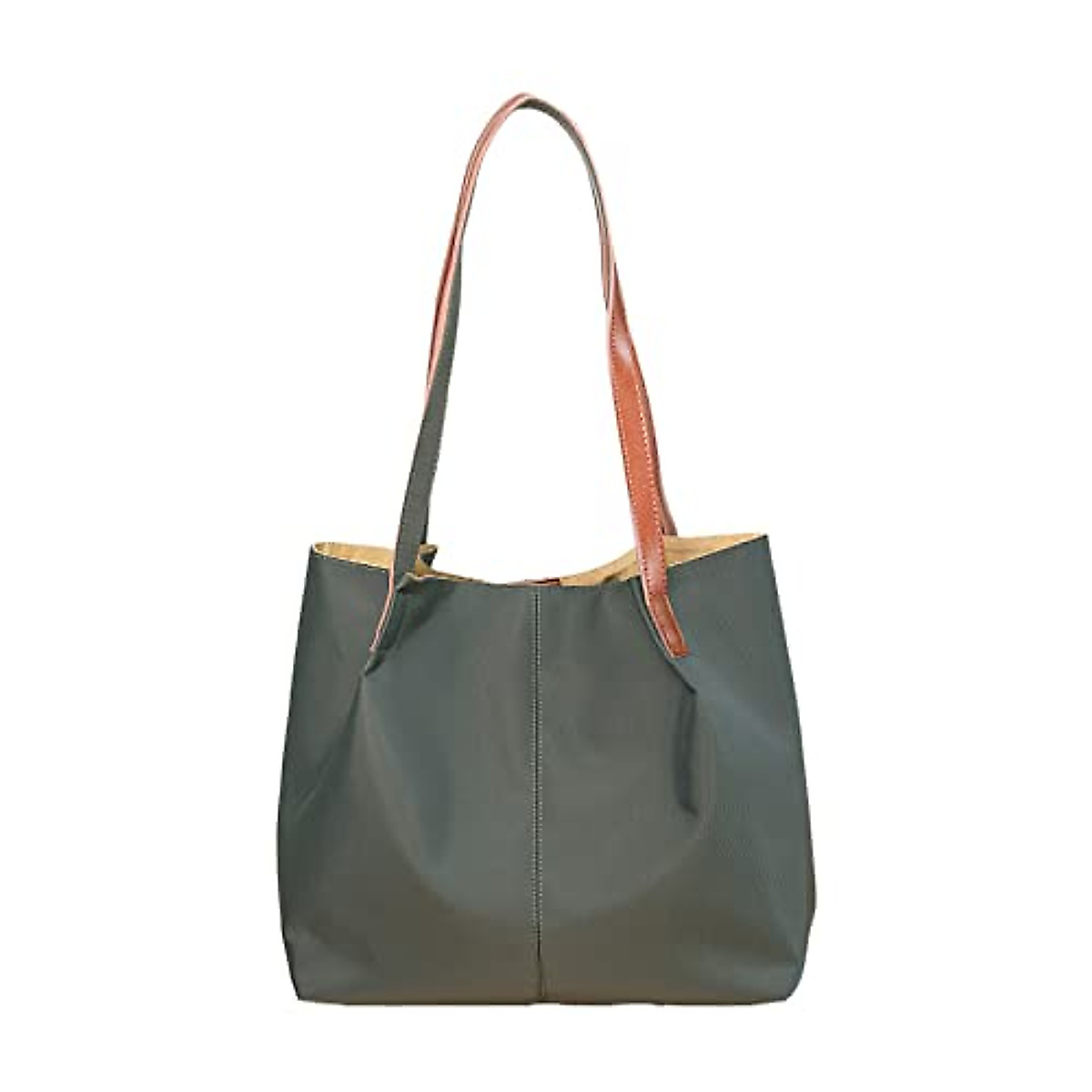 Women's Tote Bag - Trendy Oxford Canvas The Tote Bag Large for Work,Travel,Shopping (Blackish green)