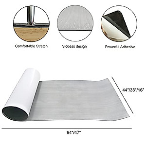 KXKZREN Boat Flooring EVA Foam Decking Sheet Non-Slip Marine Boat Deck Carpet Self-Adhesive Comfort Floor Mats for Boat Motorboat RV Yacht Kayak Golf Cart Indoor, 94" x 44"/35"/16"