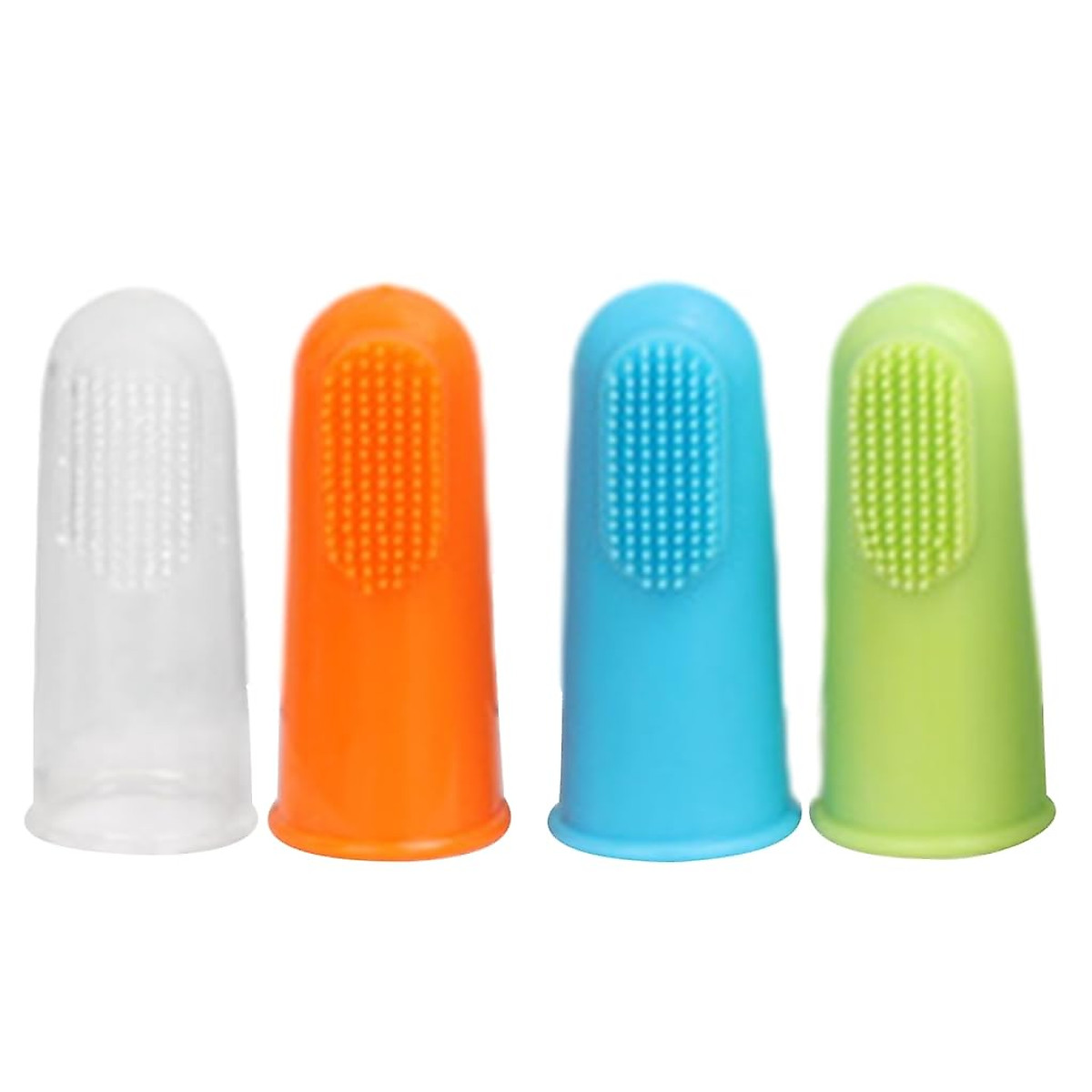 Ralondbey 4PCS/Set Dog Finger Toothbrush for Pet Tooth Tool Pet Small Toothbrush Cat Brush Bad Breath Teeth Care Supplies