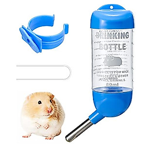 PStarDMoon Small Animals Water Bottle, Bunny Water Bottle, Hamster Water Bottle, Guinea Pig Water Bottle, Suitable for Rabbits Chinchilla Hamsters Guinea Pigs Gerbils Groundhog Squirrels (2.7 oz)