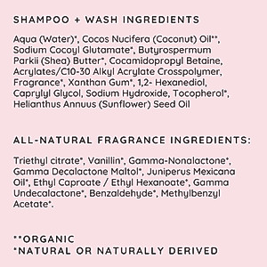 Bubbsi Creamy Coconut Oil Baby Shampoo & Wash | Light Natural Scent | Won't irritate eyes | Organic Coconut Oil + Shea | Gentle, Sulfate-free, Nourishing | Cradle Cap, Eczema (Refillable bottle, 8oz)