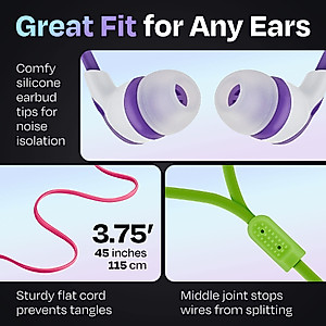 100x Multipack | Bulk Earbuds with Microphone, for Schools, Classroom, Libraries, Museums, etc., Wired in-Ear Earphones with Mic for Kids, Teenagers & Adults, Affordable Bulk Headphones