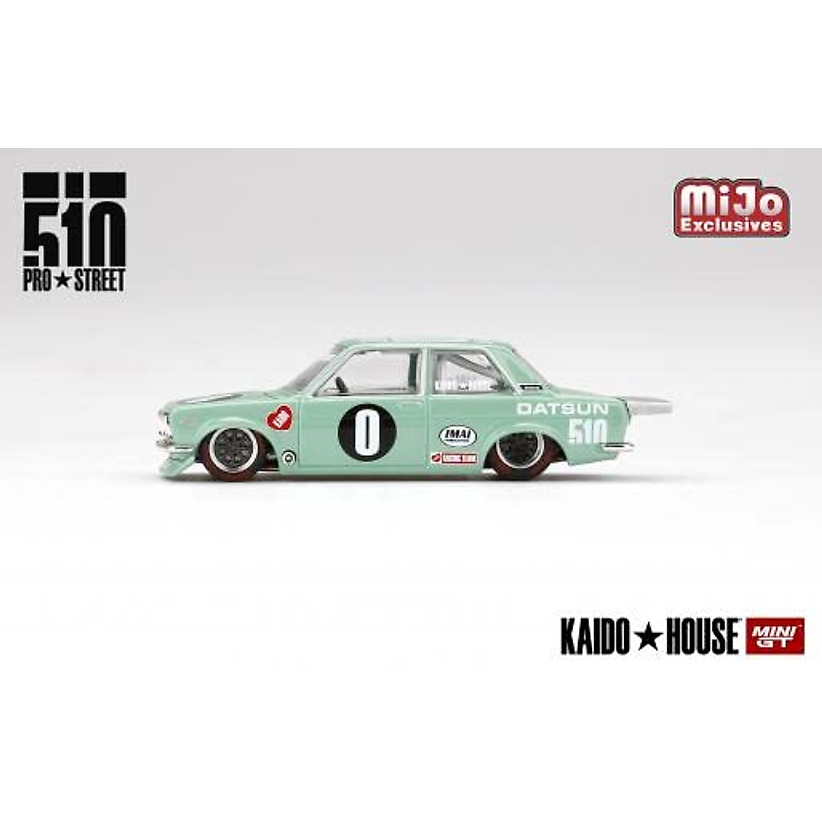 Datsun 510 Pro Street KDO510 Light Green (Designed by Jun Imai) Kaido House Special 1/64 Diecast Model Car by True Scale Miniatures KHMG008
