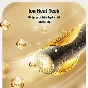 FURIDEN Straightening Brush, Hot Brush Hair Straightener, Double Ionic Hair Straightener Brush, Hair Straightener Brush for Black Women, Cepillo Alisador de Cabello 11.2 Inch