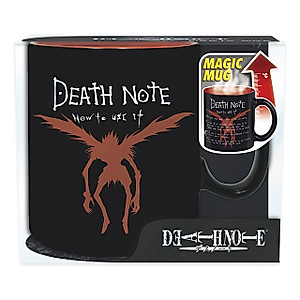 ABYSTYLE Death Note Anime and Manga Ceramic Coffee and Tea Mugs Perfect for Hot or Cold Beverages (Light and Ryuk Heat-change 16 oz.)