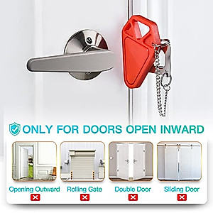 Portable Door Lock for Travel Essential: 2Pack Upgraded Hotel Home Security Safety Locks from Inside Apartment Traveling Front Door Room Security Devices Travel Gifts for Travelers Women