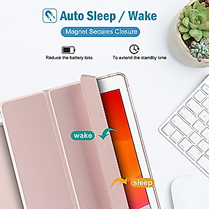 ProCase iPad 9.7 Inch Case iPad 6th 5th Generation Cases, iPad Air 2, iPad Air Case, Slim Soft TPU Cover Stand Smart Case for iPad 9.7 2018 2017 Model iPad Air 2 Air 1 -Pink