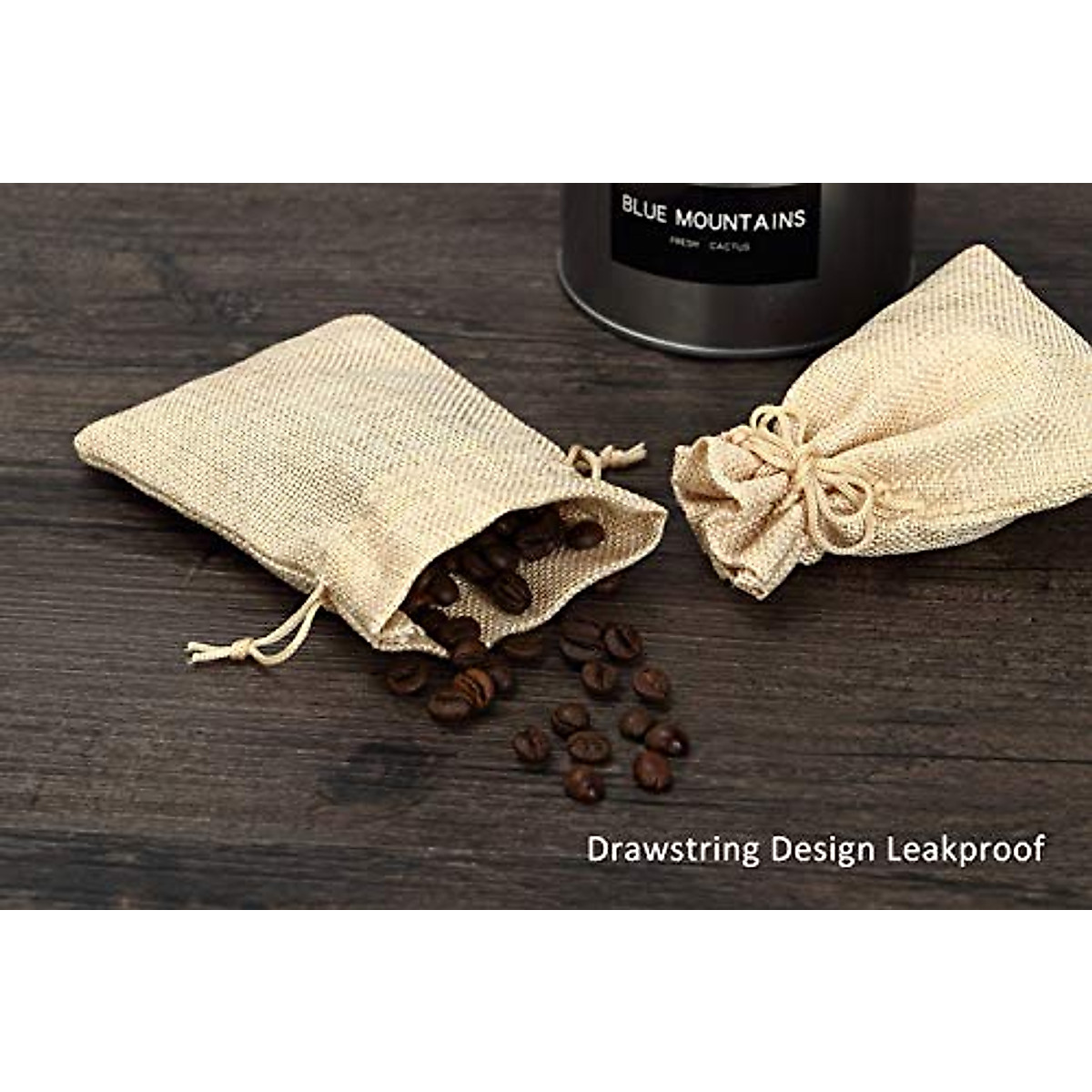 Burlap Bags 5 x 7 Inch with Drawstring - Natural Linen Gift Bags Jewelry Sacks Strong Small Jute Bag for Festivals, DIY Craft, Present, Party Favor, Snacks, Jewelry and Anniversaries