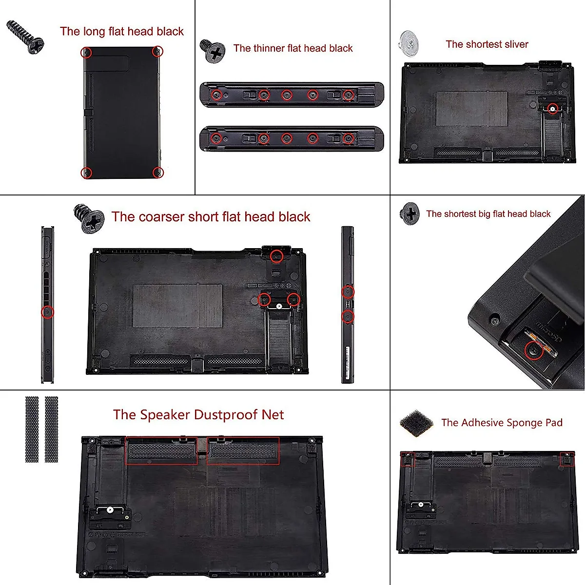 eXtremeRate DIY Replacement Shell Buttons for Nintendo Switch, Back Plate for Switch Console, Housing with Full Set Buttons for Joycon Handheld Controller - Transparent Clear [No Electronics Parts]