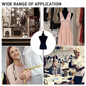 Mannequin Body, Female Dress Form Manikin Body Torso 60-67Inch Height Adjustable, Woman Body Torso Clothing Display Manikin with Tripod Stand for Sewing Dress Jewelry Market Shop Display (Black)