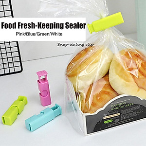 Bread Bag Seal Clip Squeeze and Lock Bread Bag Clips for Food Storage, Reusable Easy Squeeze & Lock for Snack Food Bread Bag, Plastic Bag Clip Strong Moistures-Proof Fresh-Keeping Sealing Clip