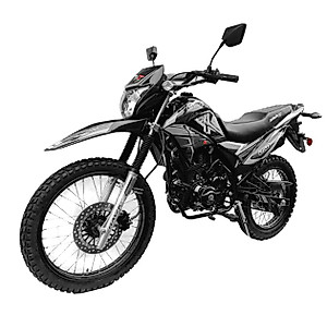 HHH New XHawk ENDURO 250cc Dirt Bike Motorcycle RPS Dual Sports Bike Dirtbike Enduro Bike Adult Motorcycle Bike 250cc 5 Speed Manual Clutch STREET Scooter - Color Black