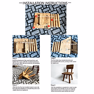 DoFanXinYe Wooden Step Stool Toddler Chair Kids Desk Chair with Non-Slip Foot Mat Wood Wax Oil Craft Sensory Table for Kids Party Playroom Home School Boys Girls Age 2+ Size：10" L X 10" W X 18" H