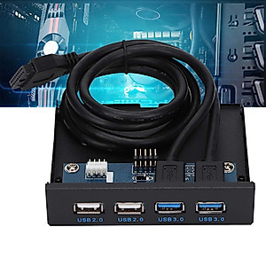 Sturdy Good Performance 2 Port Floppy Drive Front Panel, Durable Front Panel Floppy Drive, for 3.5-Inch Floppy Drive Plugging and Unplugging External Devices