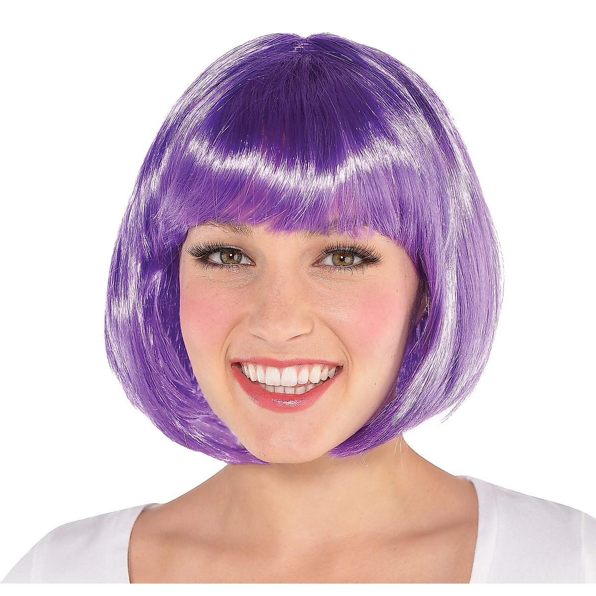 Amscan 3902273.14 Purple Long Bob Style Costume Wig, 1 Ct