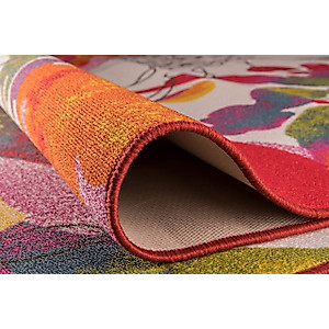 Modern Bright Flowers Non-Slip (Non-Skid) Area Rug Runner 2' X 7' (22" X 84") Multi