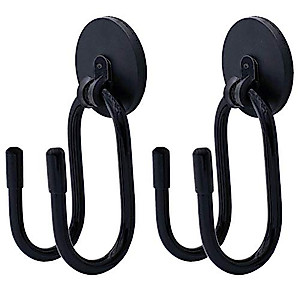 2/PK Magnetic Hanger Magnetic Hook Magnetic Storage Rack for Cowboy Hat, Hard hat, Cords,Tools,Bags,Towels, Shoes, Toys, Umbrella, Cap,etc - Strong Magnet - No Scratches to The Surface
