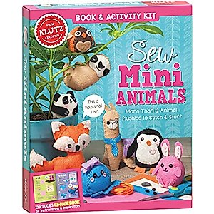 Sew Mini Animals (Klutz Craft Kit) 8" Length x 1.5" Width x 9" Height