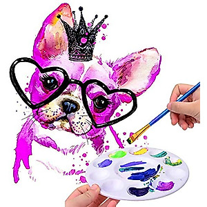 Hulameda Paint Tray Palettes, Plastic Paint Pallets for Kids or Students to Paints on School Project or Art Class-12pcs