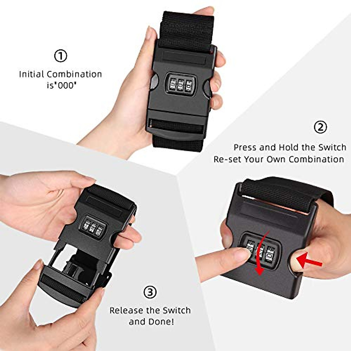 Fresheracc Fridge Freezer Refrigerator Cabinet Lock Latch, (2 Packs) Adjustable French Door Guard for Toddlers Children Kids Special Needs, No Drill No Screw No Adhesive (2 Packs Black)