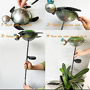 Solar Lantern Outdoor Lanterns Yard Lawn Ground Patio Lights Decorative Hanging Garden Light Decor Metal Blue Yellow Pink Lamp (Art Deco)