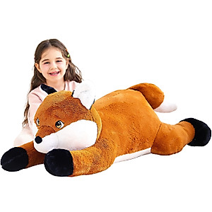 IKASA Giant Fox Stuffed Animal Plush Toy, 30" Large Big Soft Toys for Kids Girls Boys Girlfriend Childrens