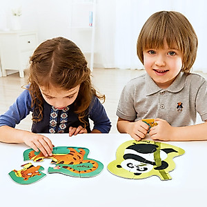 TOI Leveled Puzzles for Kids Aged 6 and Up, Toddler Puzzle Preschool Learning Jigsaw Puzzles, Large Pieces Educational Game for Boys Girls, Classic Education Step 7