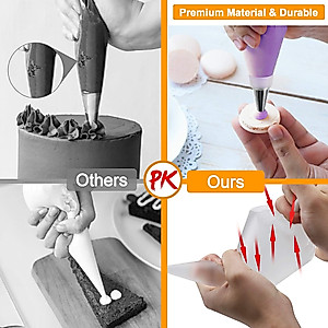 Piping Bags Disposable 100pcs, firstake 12 Inch Thickened Pastry Bags, Anti Burst Frosting Bags, Non-slip Icing Piping Bags and Tips Set for Baking Cupcake, Cookies and Cake Decorating