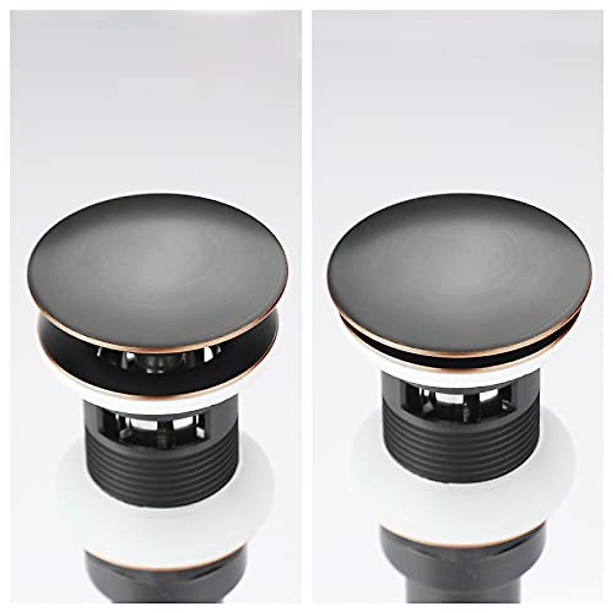 ORB Vessel Sink Drain with Overflow, Lavatory Bathroom Faucet Pop Up Drain Stopper