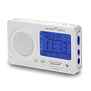 Sound Oasis S-850W Travel Sleep Sound Therapy System (White), Jet-Lag Reduction Sound with Voice Memo, 18 Soothing Natural Sounds