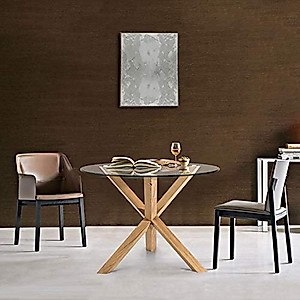 POLY & BARK Kennedy 37.4" Round Dining Table, Natural