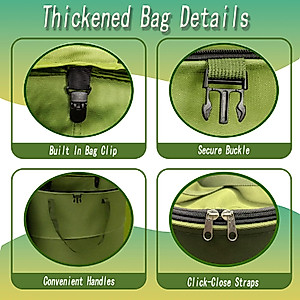 JOQQO Collapsible Pop Up Garbage Can Camping,13.3x15.6 inch10 Gallons Outdoor Trashcan 600d Oxford Cloth Yard Waste Bags Can with Sorting Clips Suitable Camper Rv Trailer Trash Can